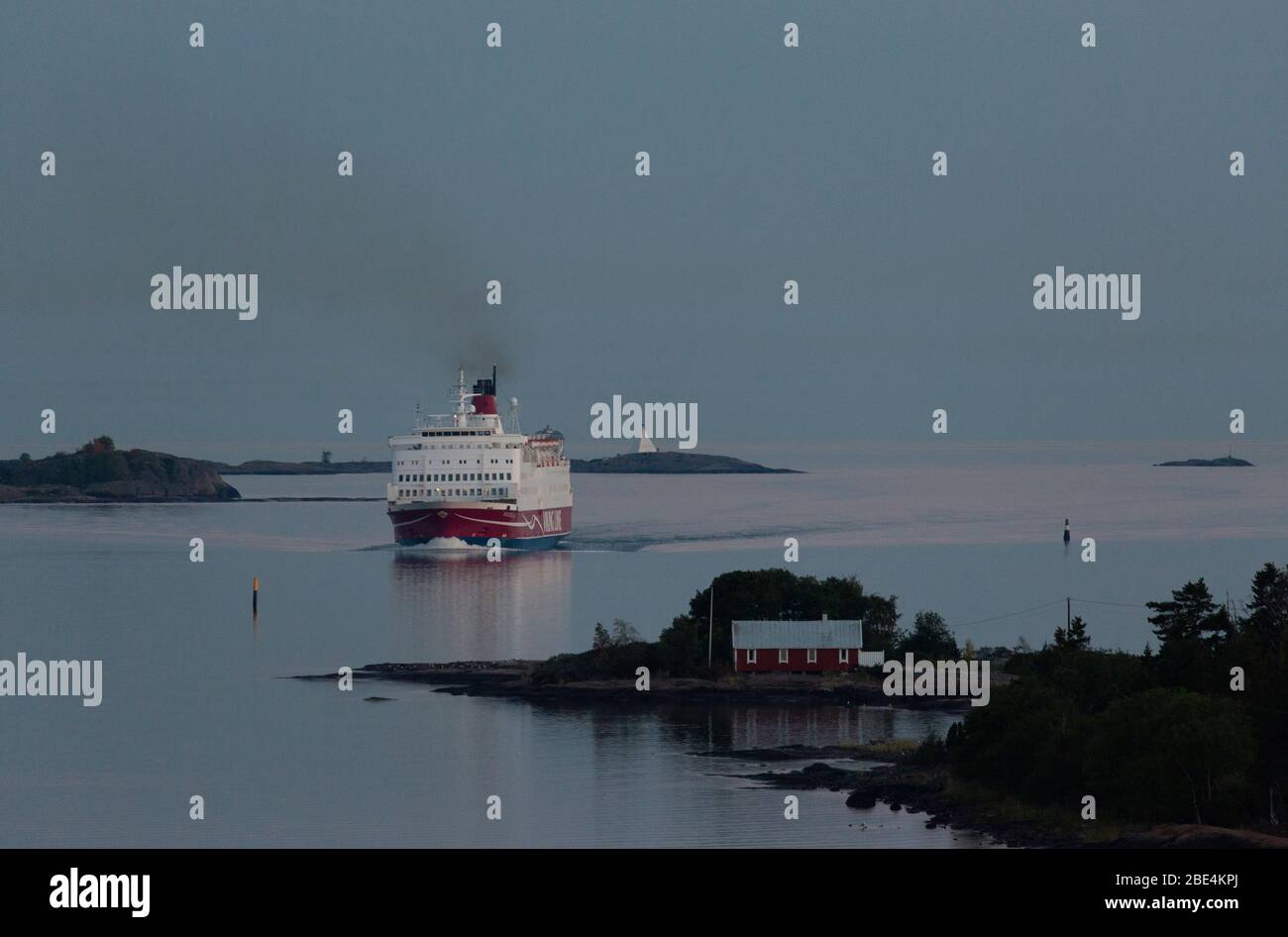 The Viking Line ferry Rosella arrives in Mariehamn at the Ålands ...