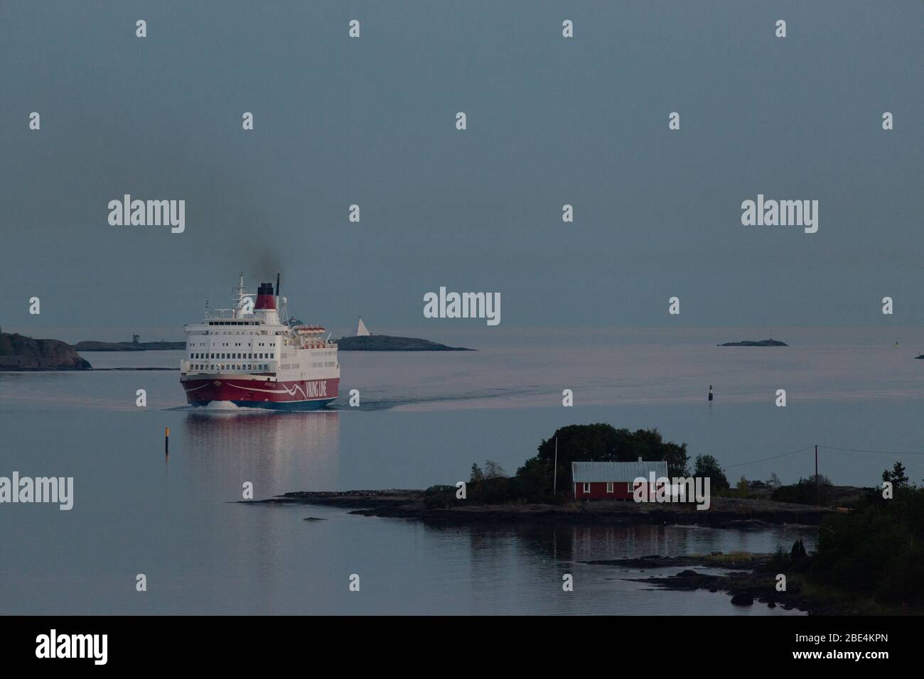The Viking Line ferry Rosella arrives in Mariehamn at the Ålands ...