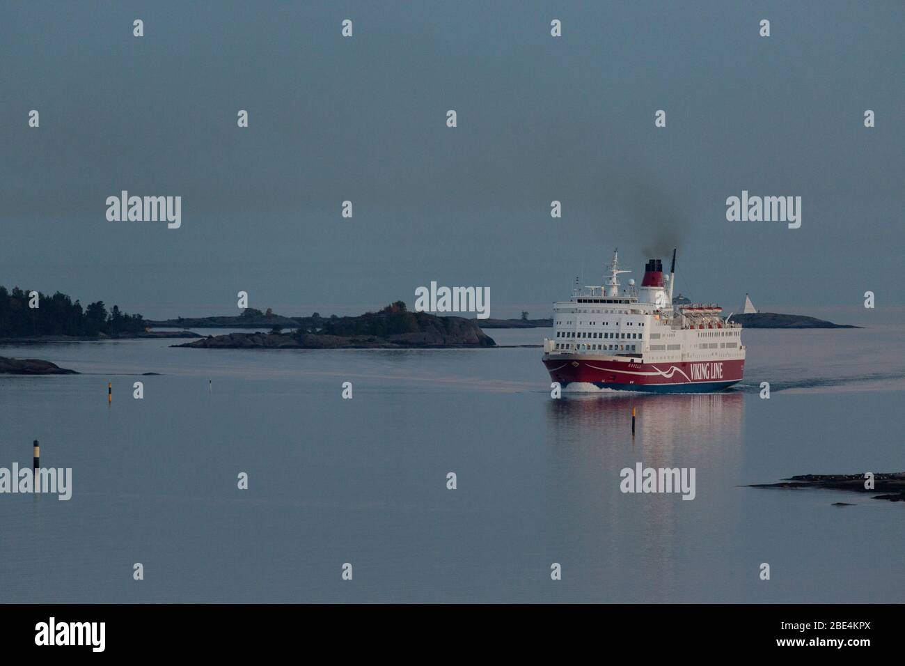 The Viking Line ferry Rosella arrives in Mariehamn at the Ålands ...