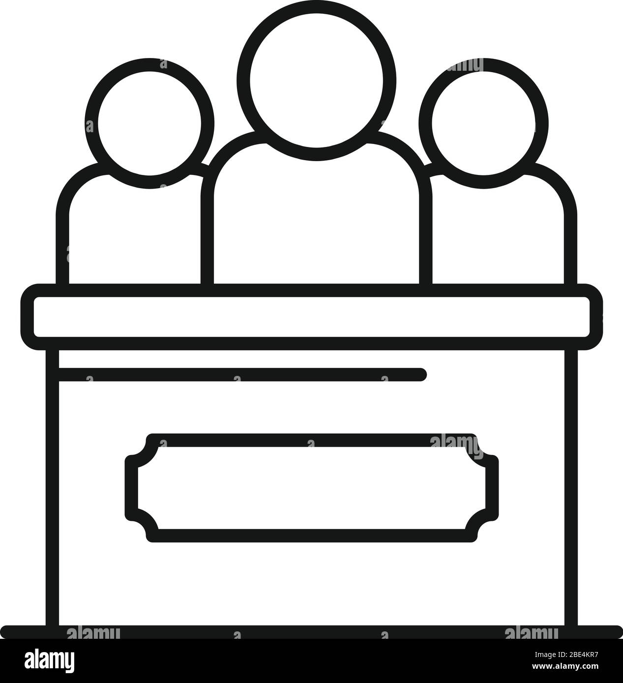Law Tribune Icon Outline Law Tribune Vector Icon For Web Design