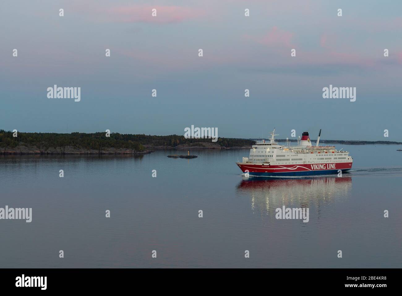 The Viking Line ferry Rosella arrives in Mariehamn at the Ålands ...