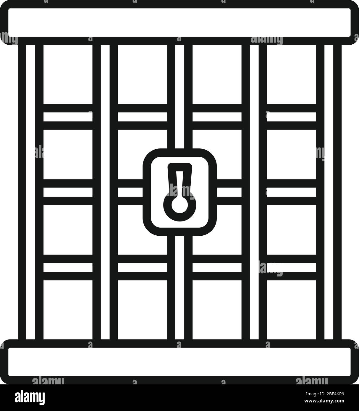 Prison gate icon. Outline prison gate vector icon for web design ...