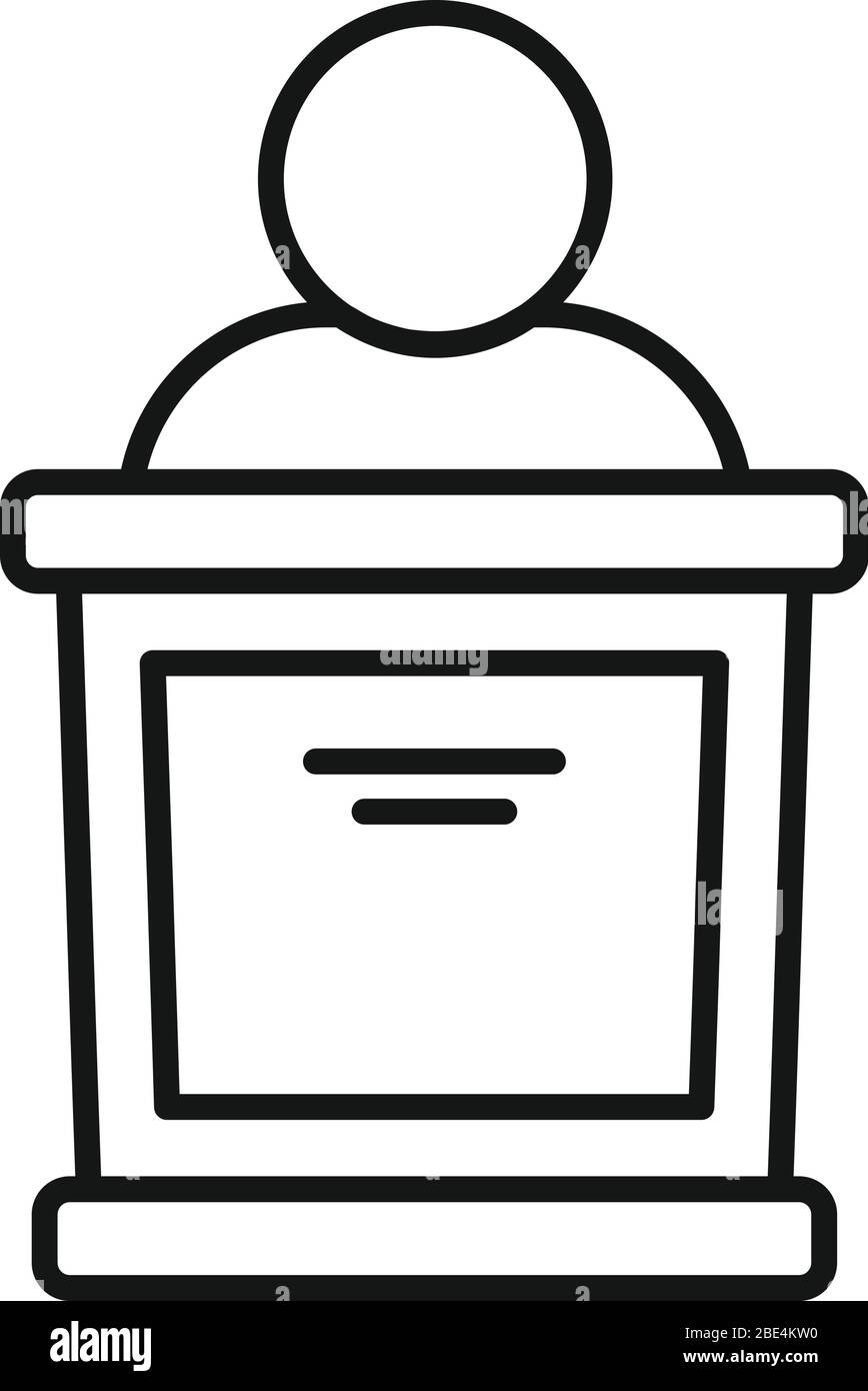 Criminal Tribune Icon Outline Criminal Tribune Vector Icon For Web