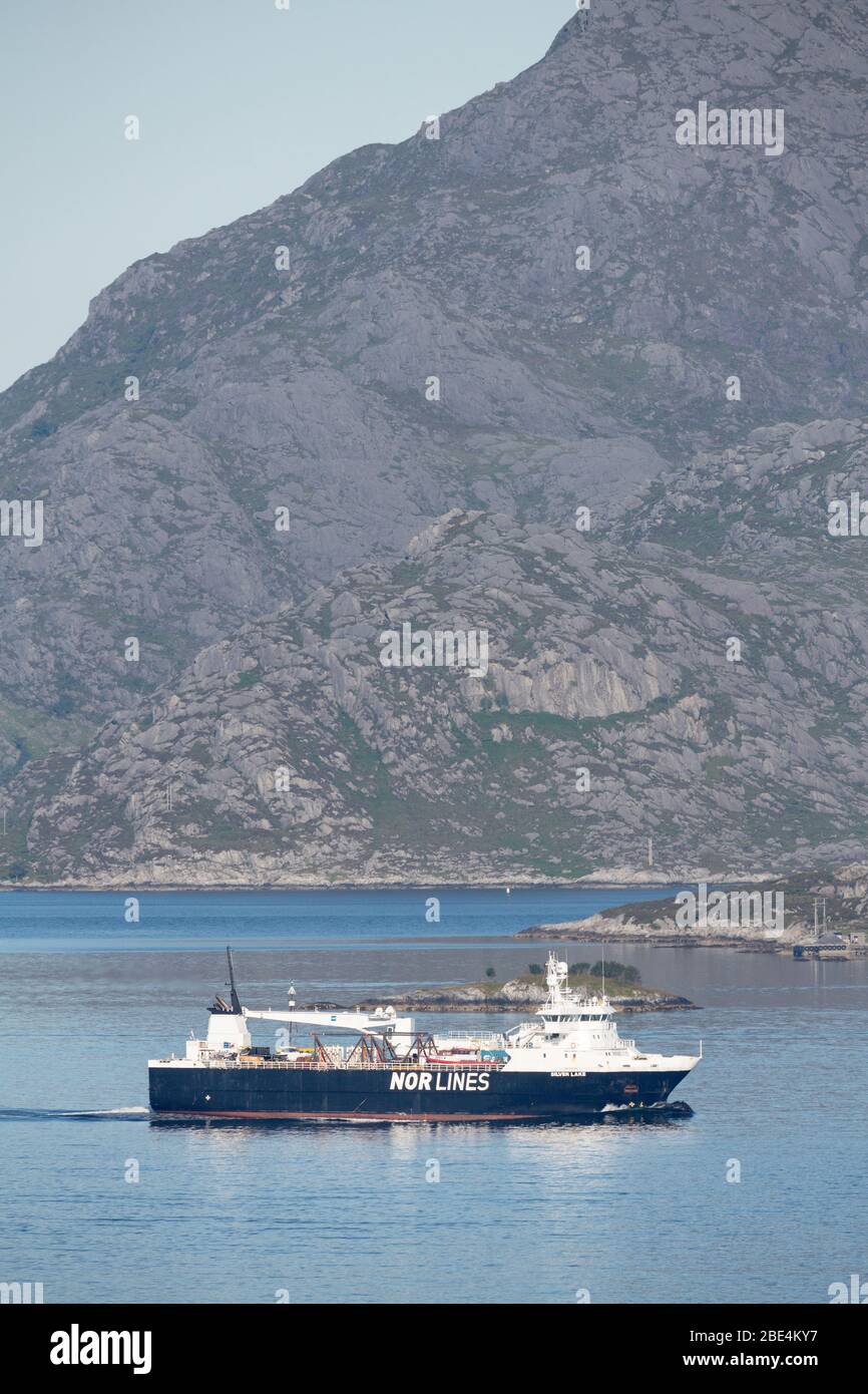 The Nor Lines' vessel Silver Lake off Florø Stock Photo - Alamy