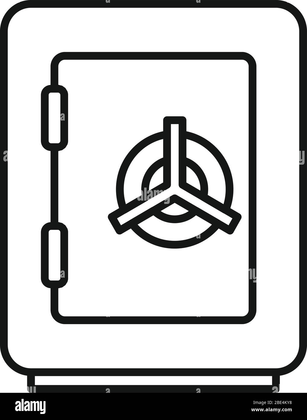 Money safe icon. Outline money safe vector icon for web design isolated ...