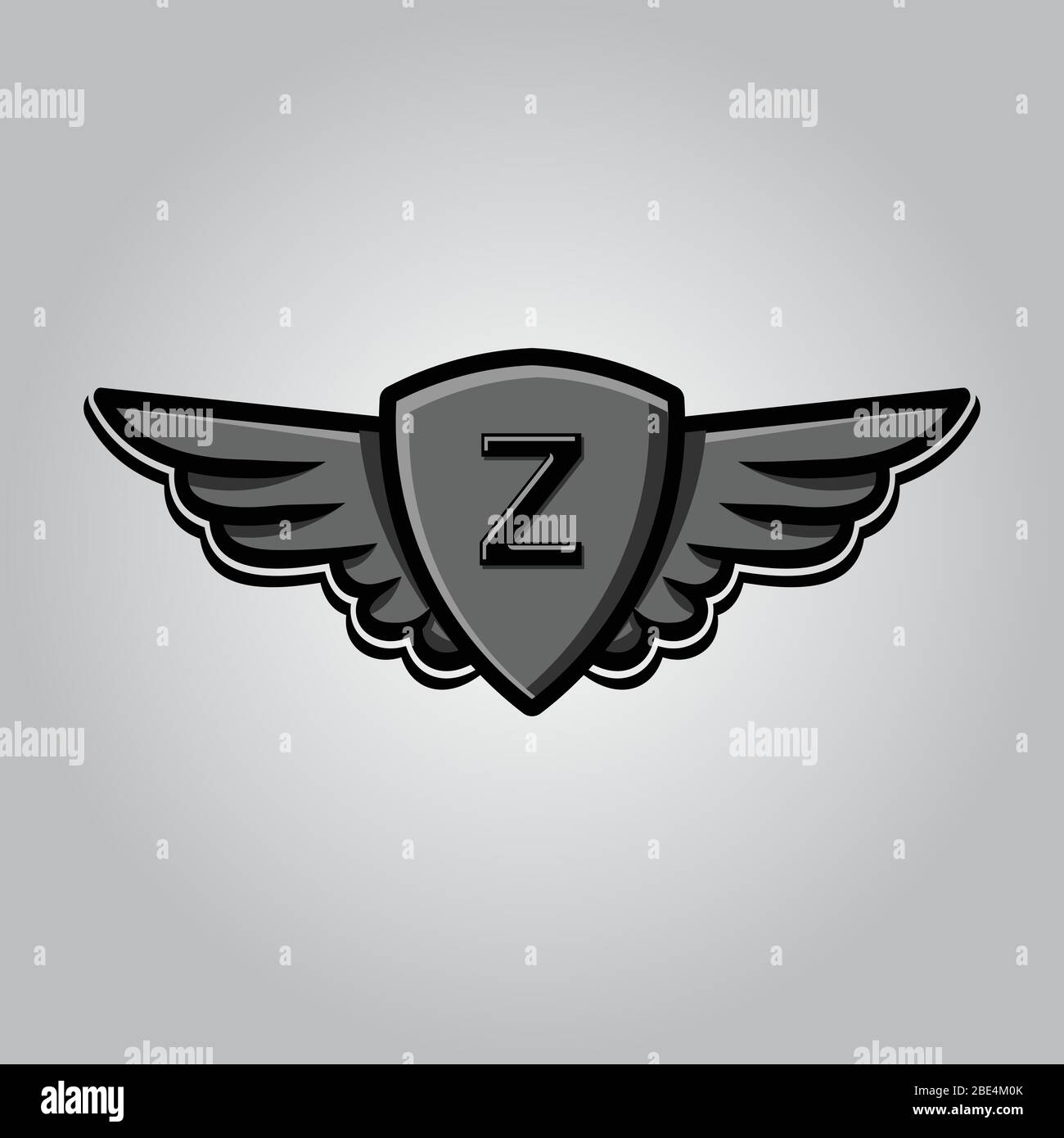 Initial Letter Z, Shield Security, wing logo design. Vector ...