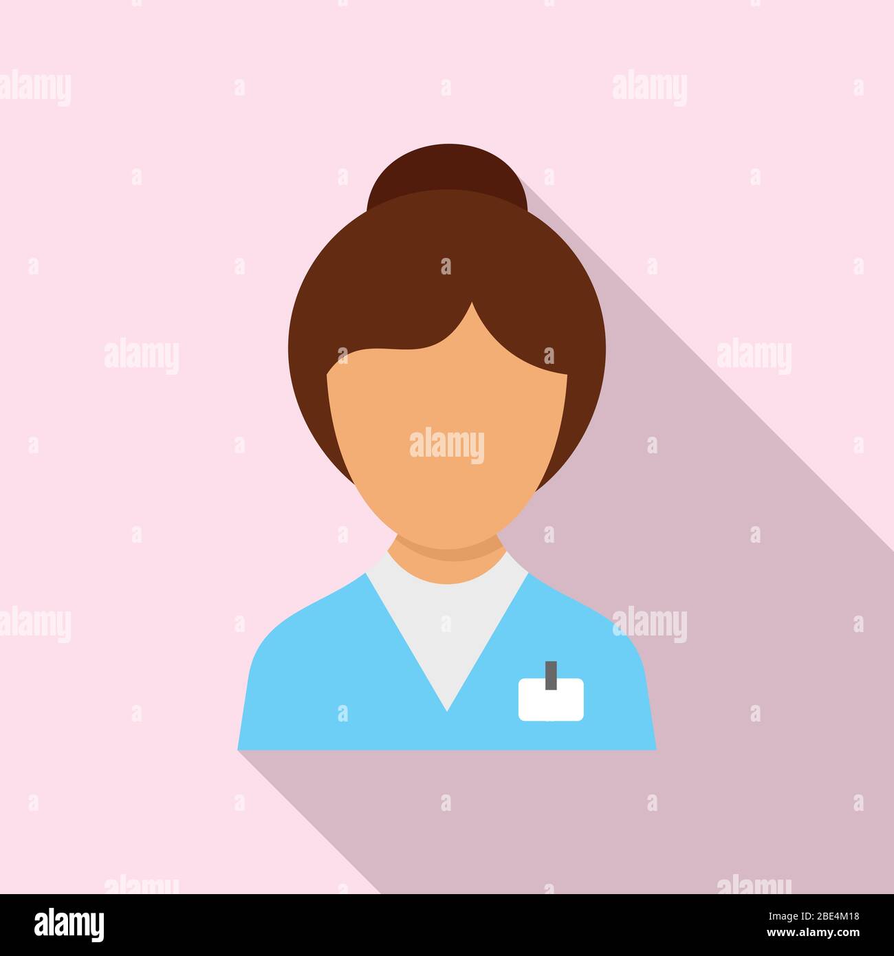 Female nurse icon. Flat illustration of female nurse vector icon for ...
