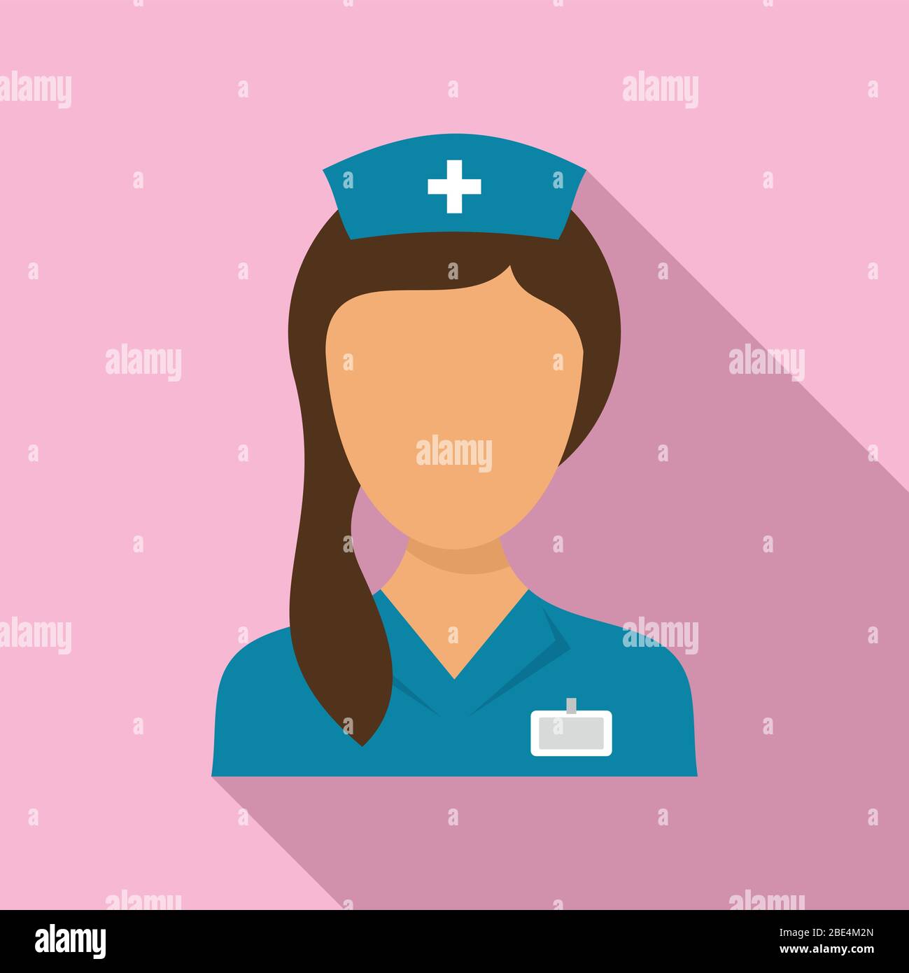 Doctor nurse icon. Flat illustration of doctor nurse vector icon for ...
