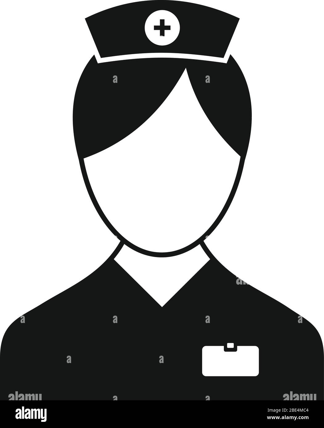 Nurse worker icon. Simple illustration of nurse worker vector icon for ...