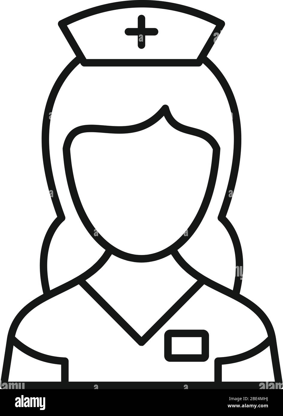 Medic nurse icon. Outline medic nurse vector icon for web design ...