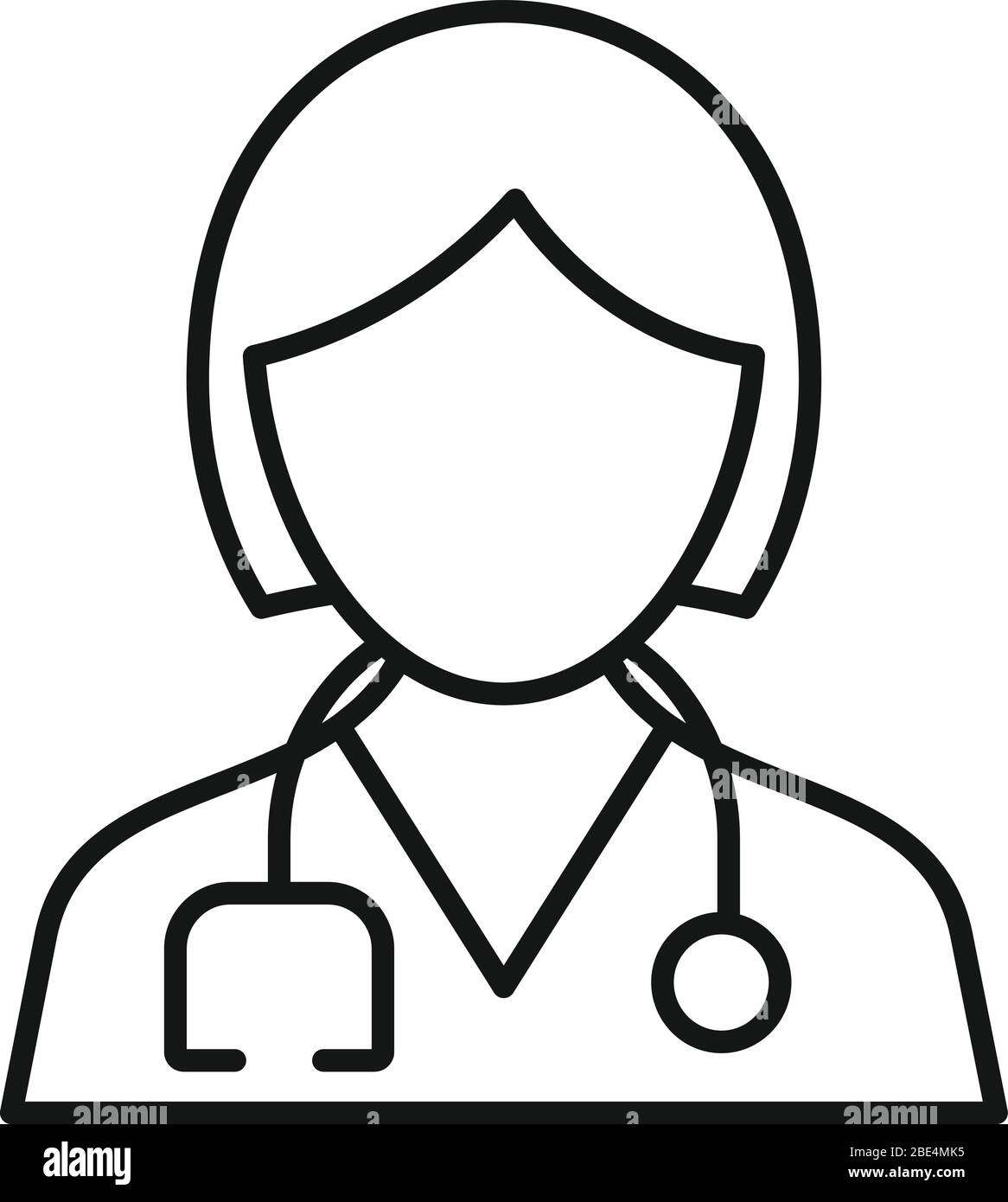 Healthcare nurse icon. Outline healthcare nurse vector icon for web ...