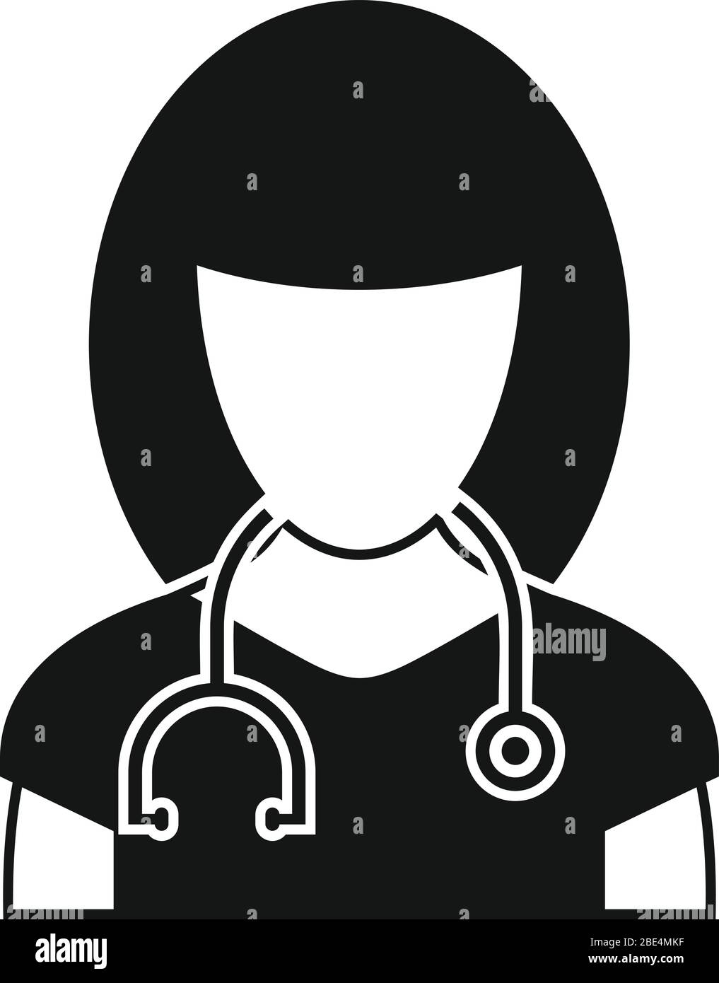 Job nurse icon. Simple illustration of job nurse vector icon for web ...