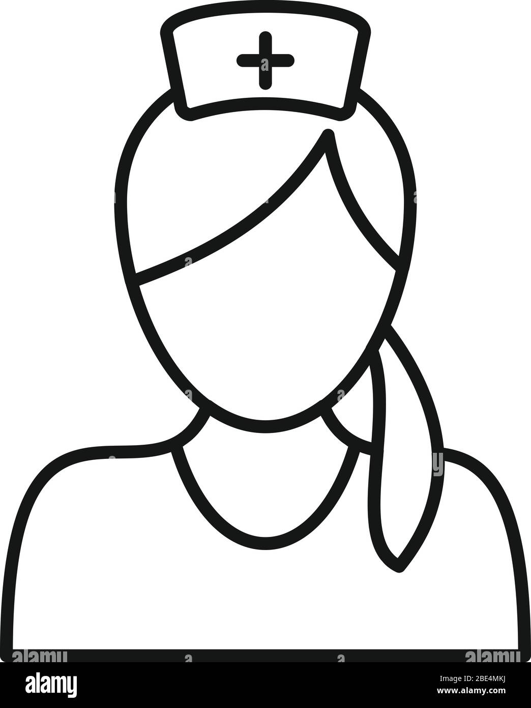 Professional nurse icon. Outline professional nurse vector icon for web ...