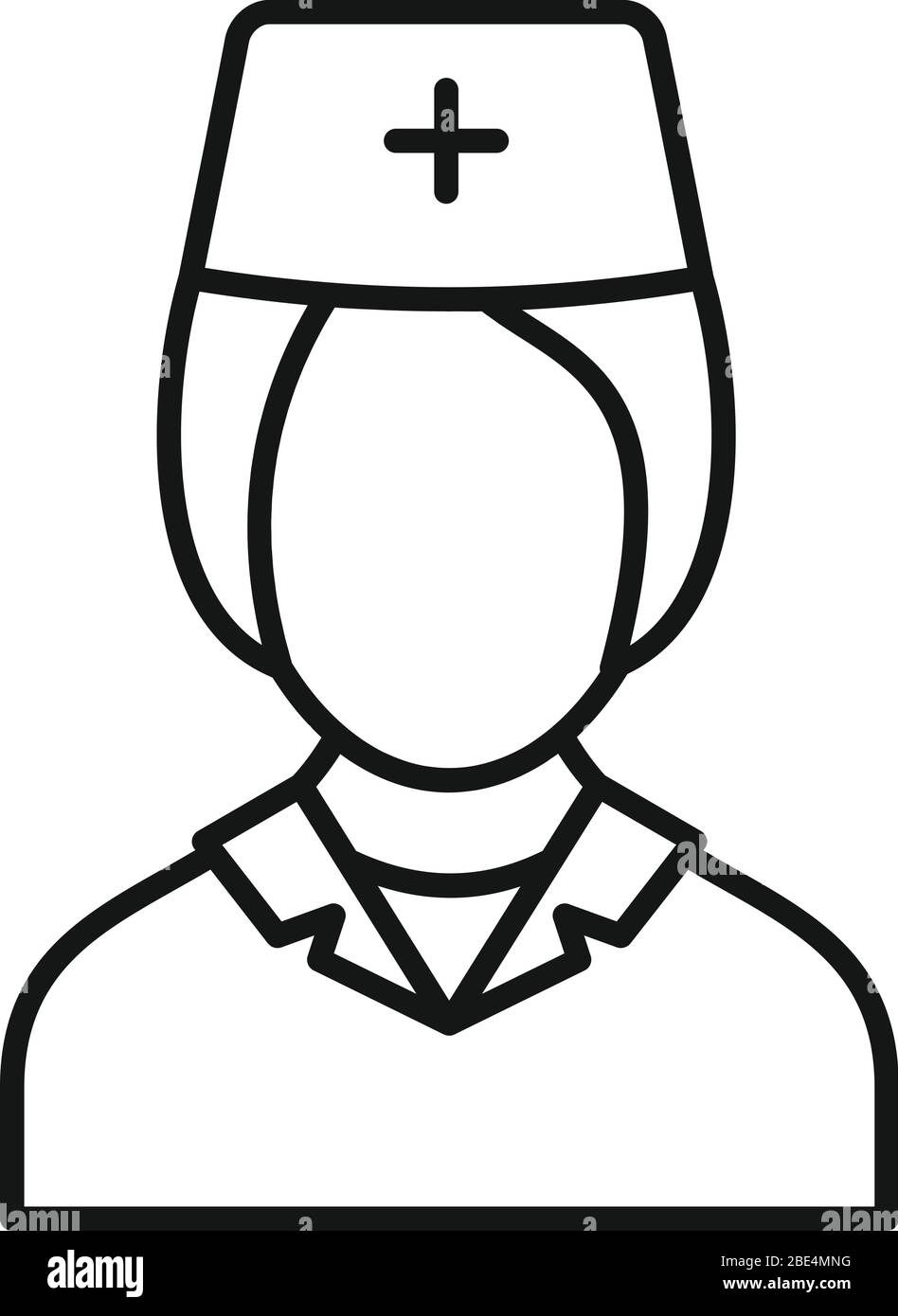 Nurse character icon. Outline nurse character vector icon for web ...