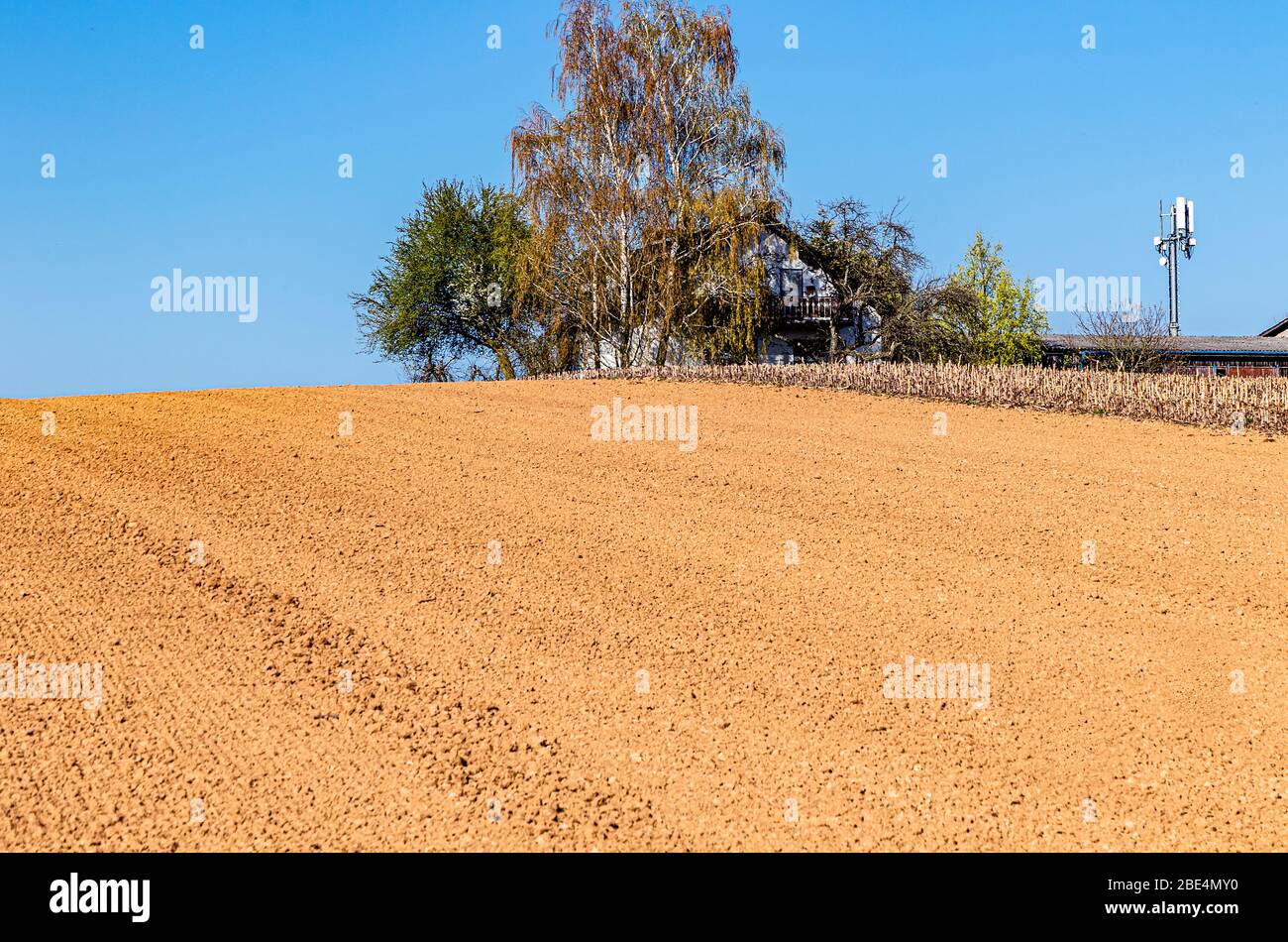 Rural Hessian landscape with small farm at a field Stock Photo - Alamy