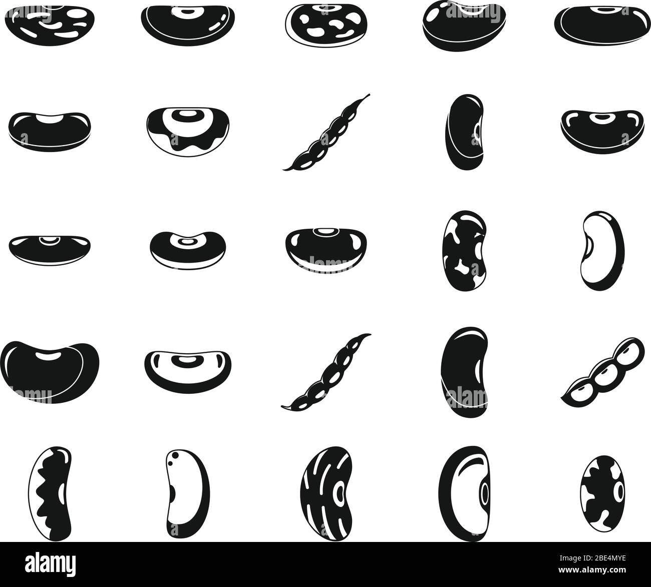 Fava beans white background Stock Vector Images - Alamy