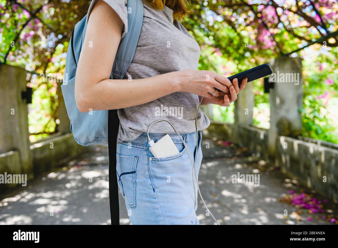 Phone charger backpack hi-res stock photography and images - Alamy
