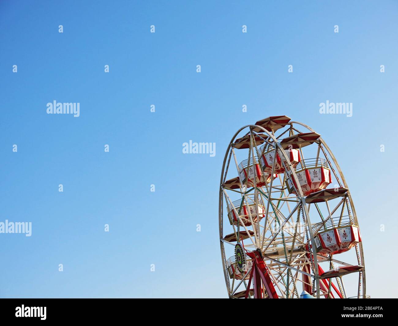 Empty Ferris wheel at an amusement park in Crete, following social ...