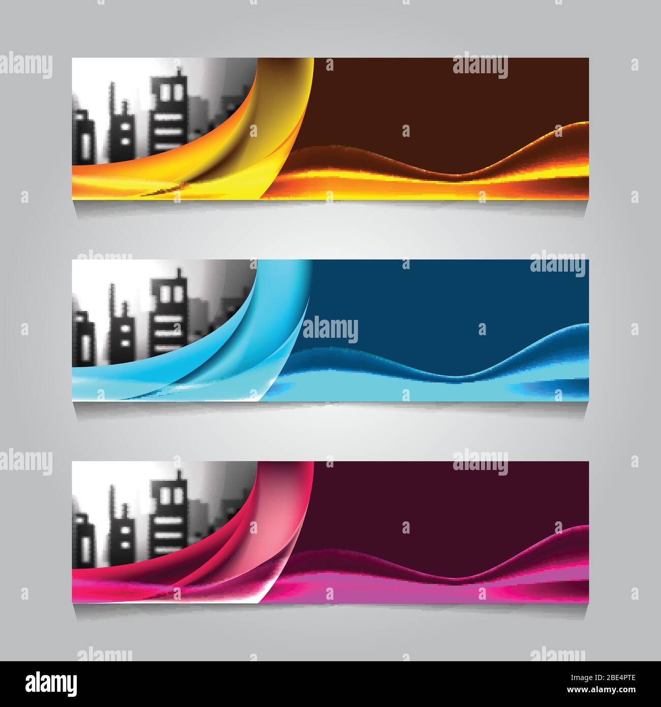 Vector web banner template, business theme, with space for your picture ...