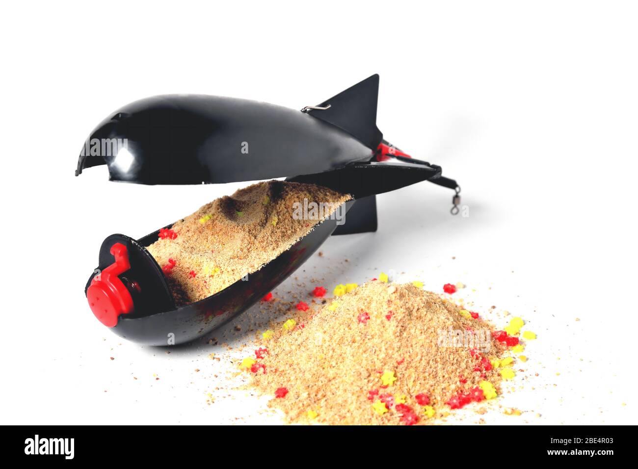 rocket-type fishing trough with food inside for long distance feeding ...