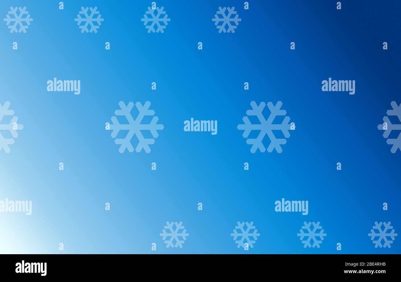 Snow Flakes On Gradient Blue Background With Space For Text Stock Photo ...