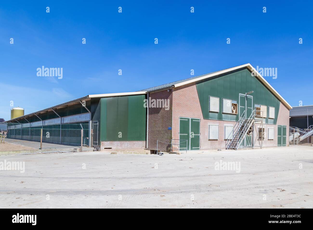Large chicken farm with indoor facilites for poulry breeding and egg ...