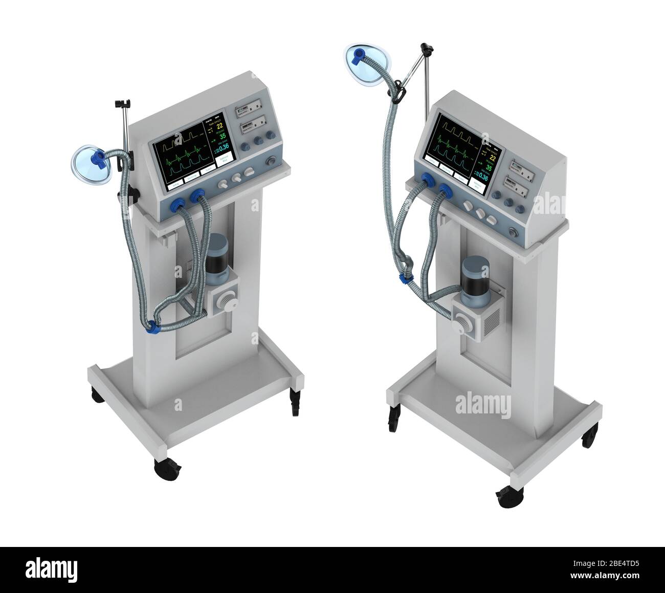 Icu medical ventilator 3d Cut Out Stock Images & Pictures - Alamy