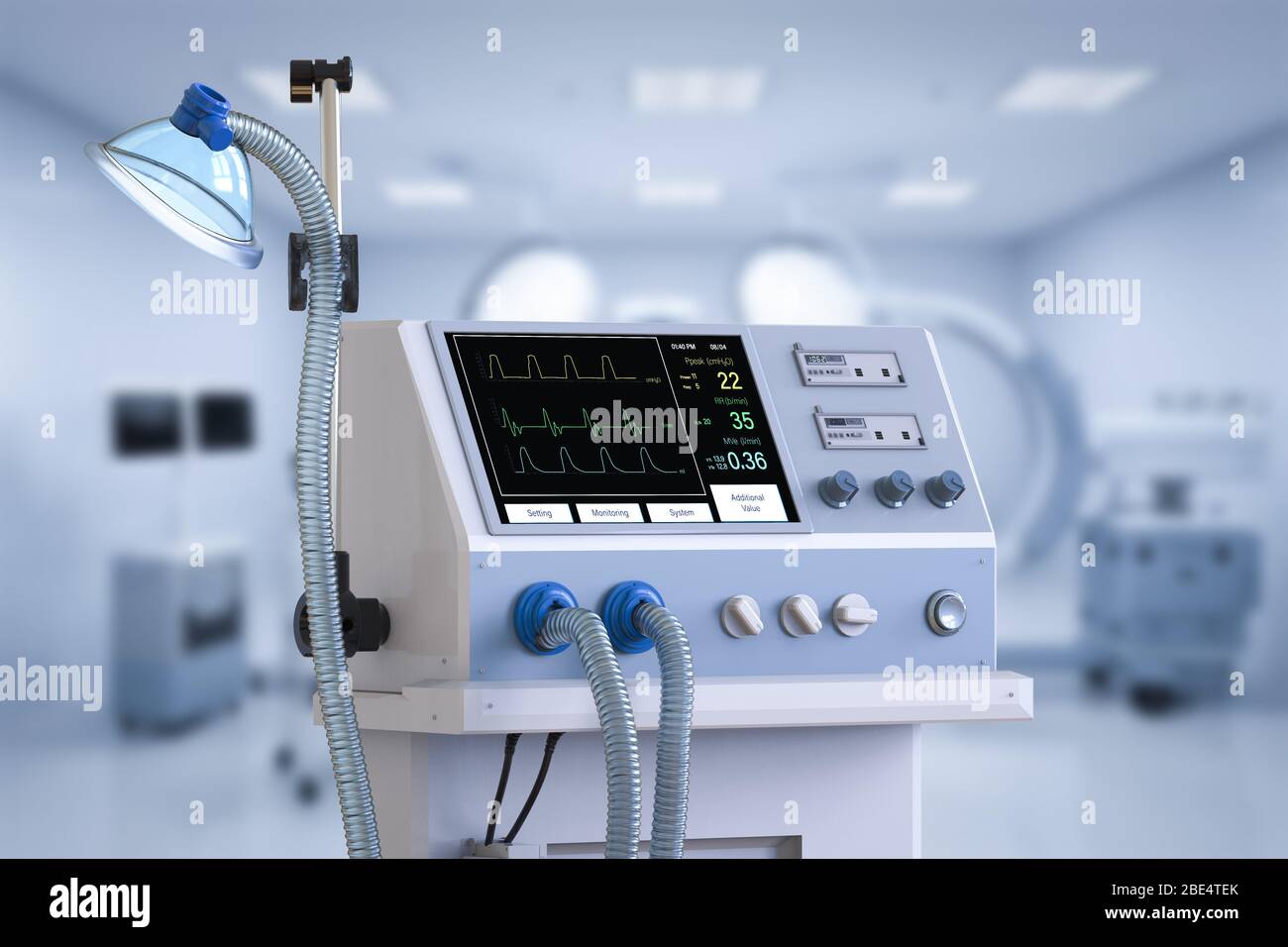 Ventilator machine hospital hi-res stock photography and images - Alamy