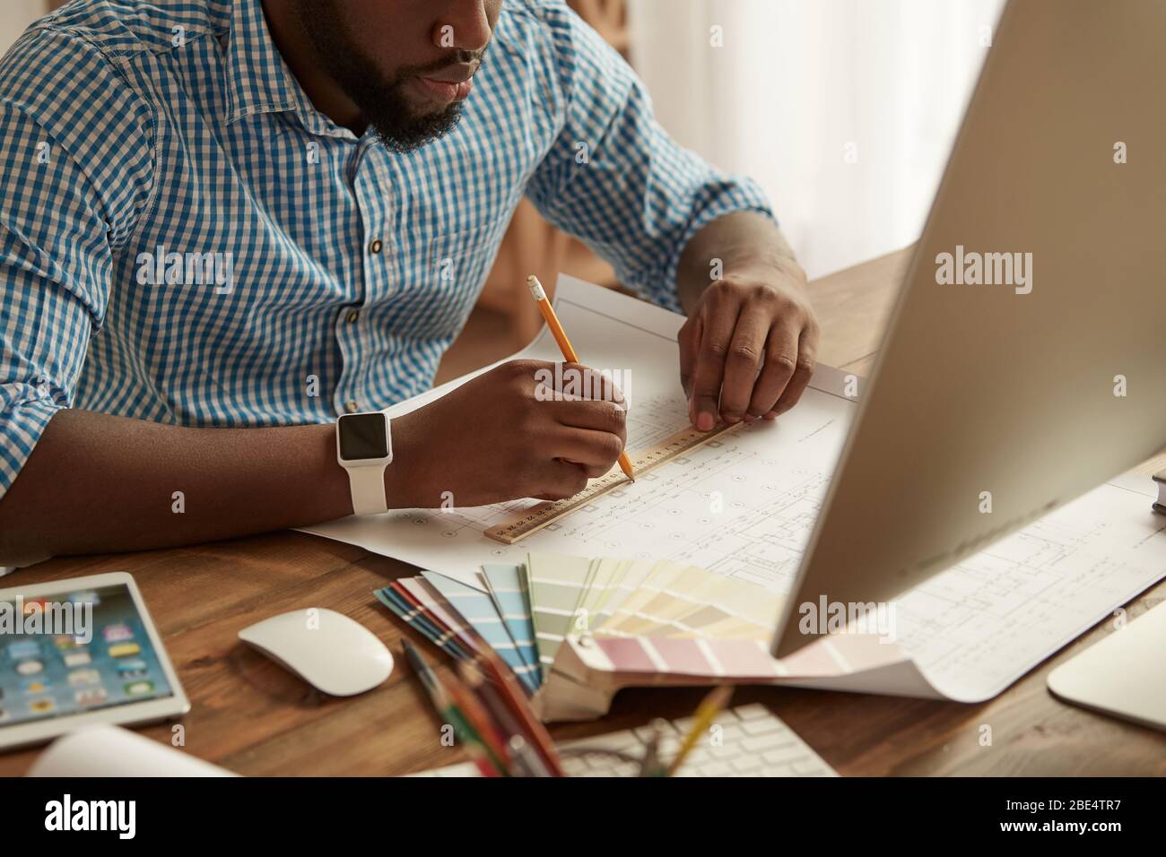 A Person Drawing Something