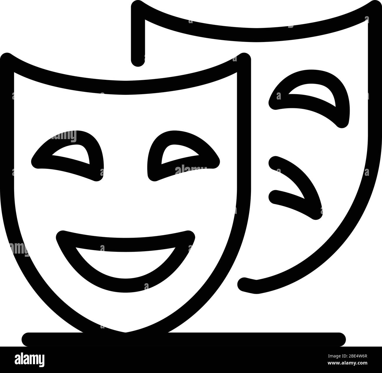 Theatre masks icon, outline style Stock Vector Image & Art - Alamy