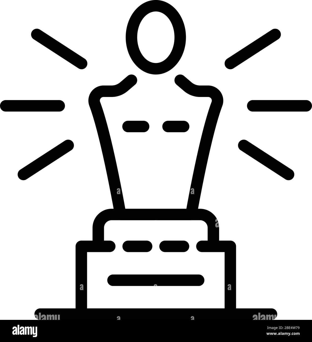 Oscar statuette icon sign Stock Vector Images - Alamy