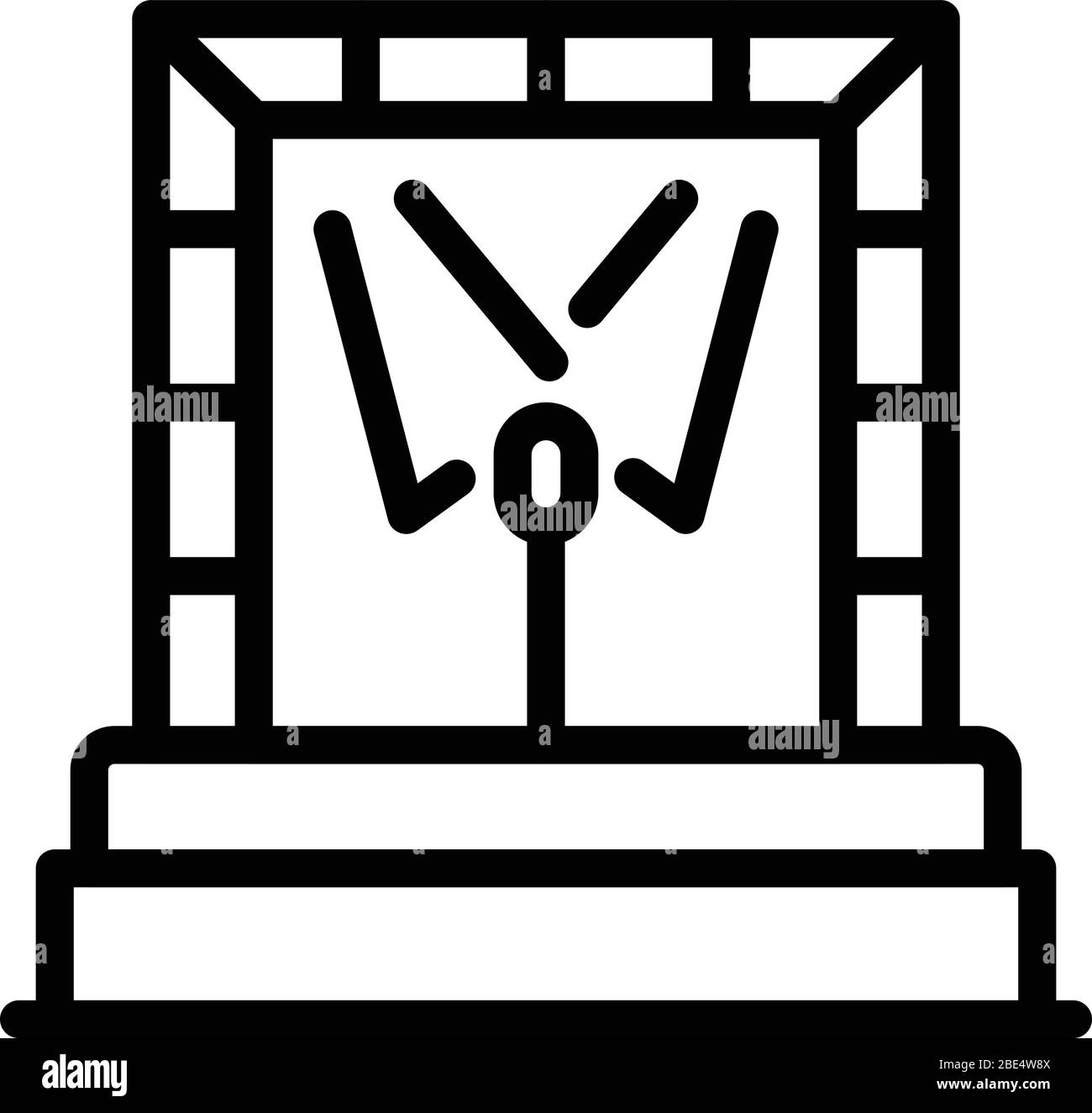 Stage and microphone icon, outline style Stock Vector Image & Art - Alamy