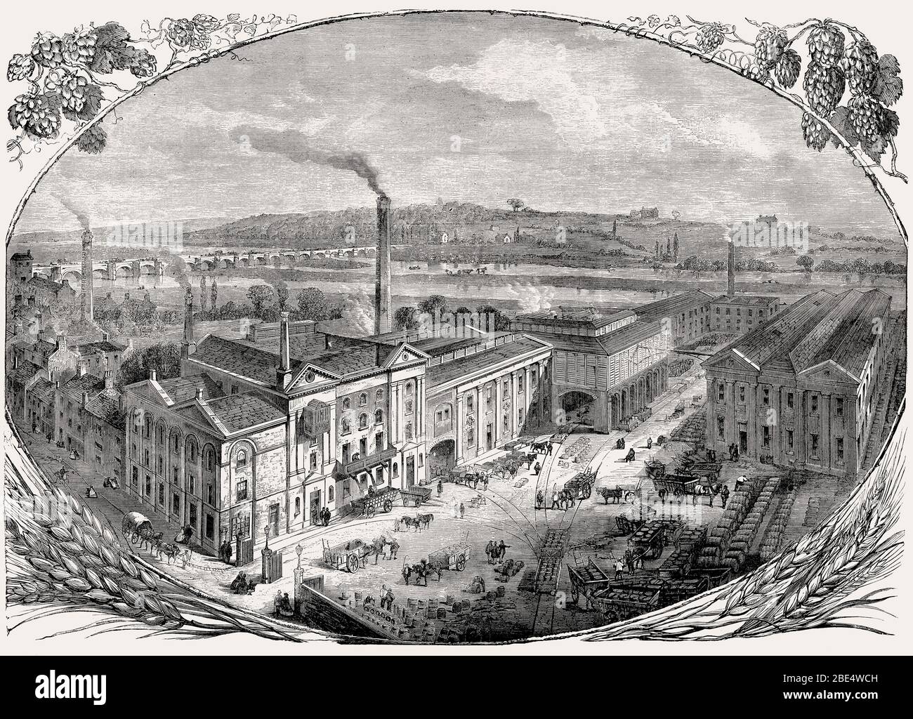 Samuel Allsopp & Sons, a large brewery, Burton upon Trent, England ...