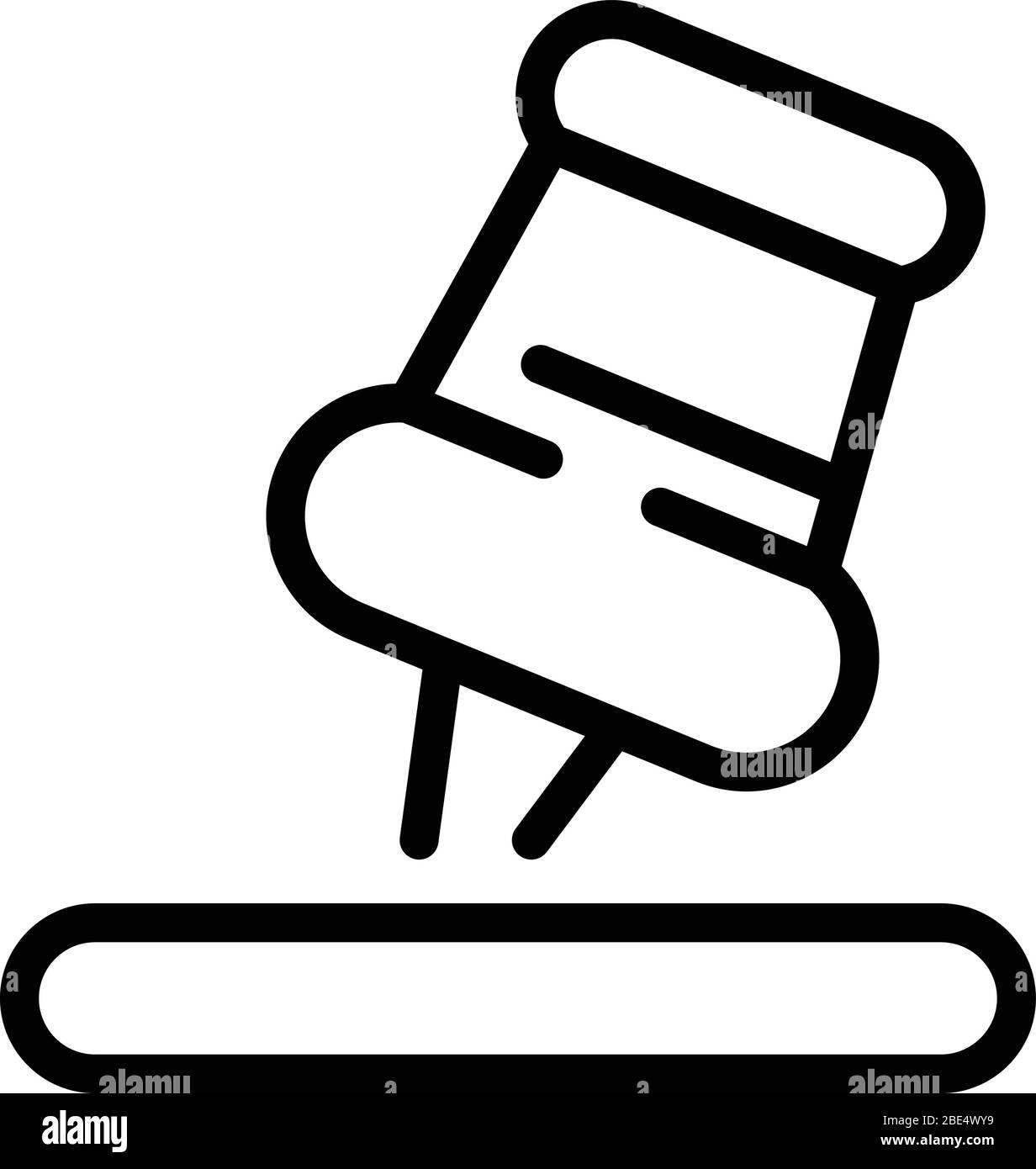 Wall pin icon, outline style Stock Vector Image & Art - Alamy