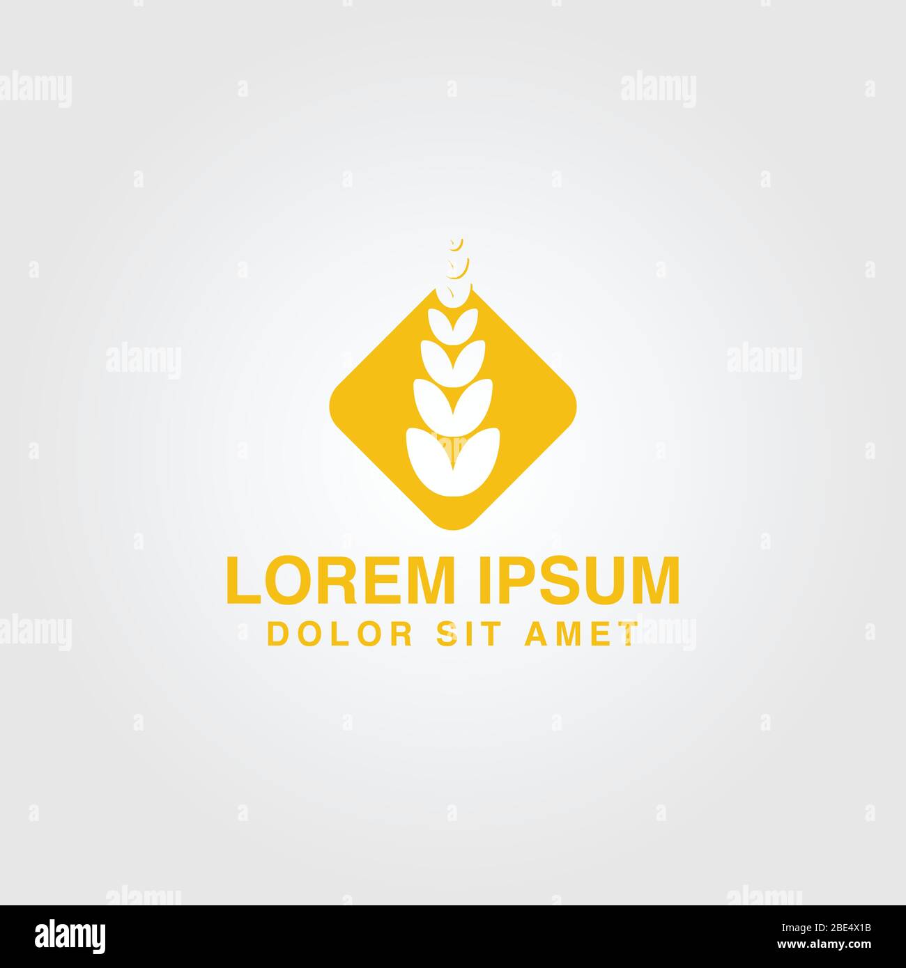 Wheat Grain Rice Agriculture Logo Design. Modern vector illustration ...