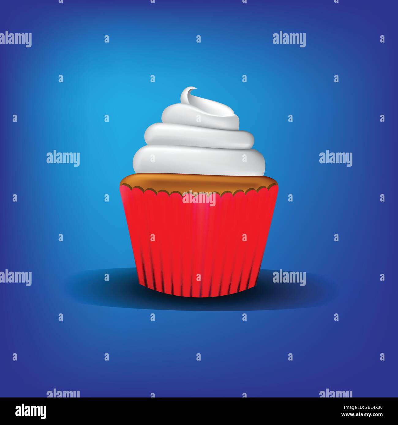 Cupcake 3d realistic vector hi-res stock photography and images - Alamy