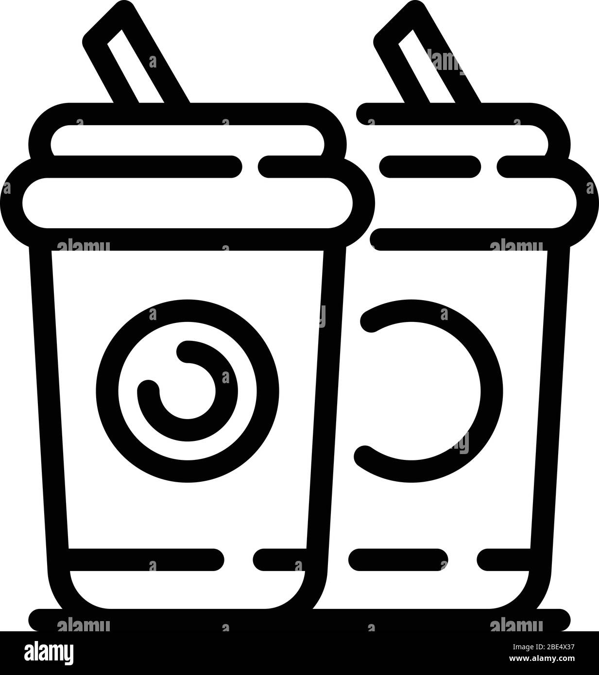 Two cappuccino cups Stock Vector Images - Alamy