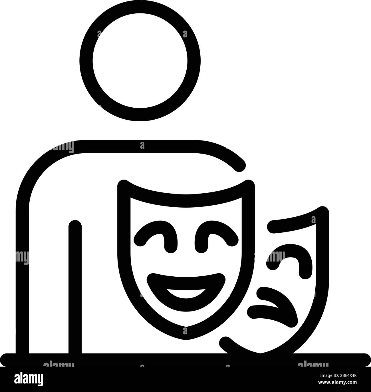 Actor masks icon, outline style Stock Vector Image & Art - Alamy