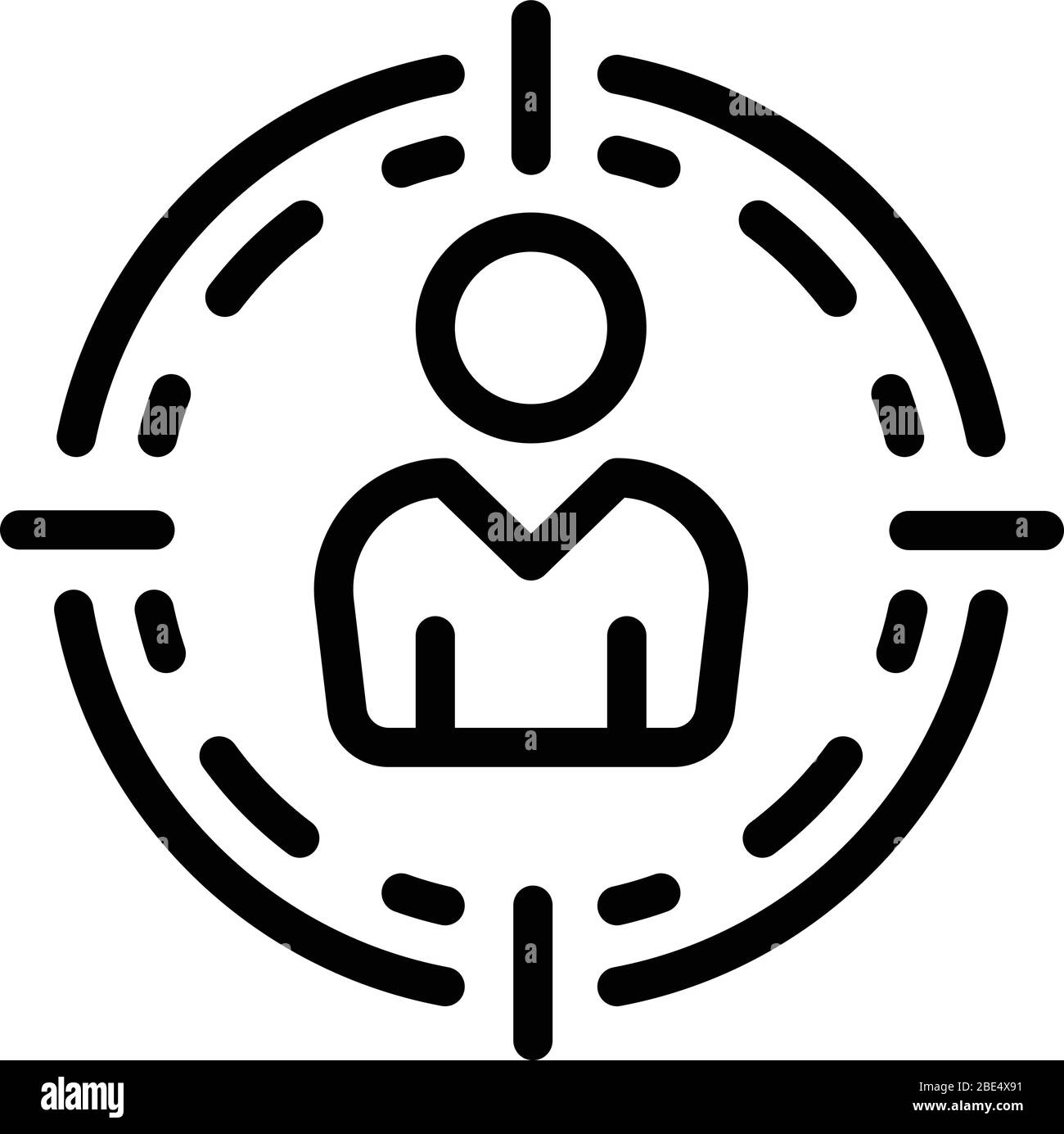 Targeted client icon, outline style Stock Vector Image & Art - Alamy