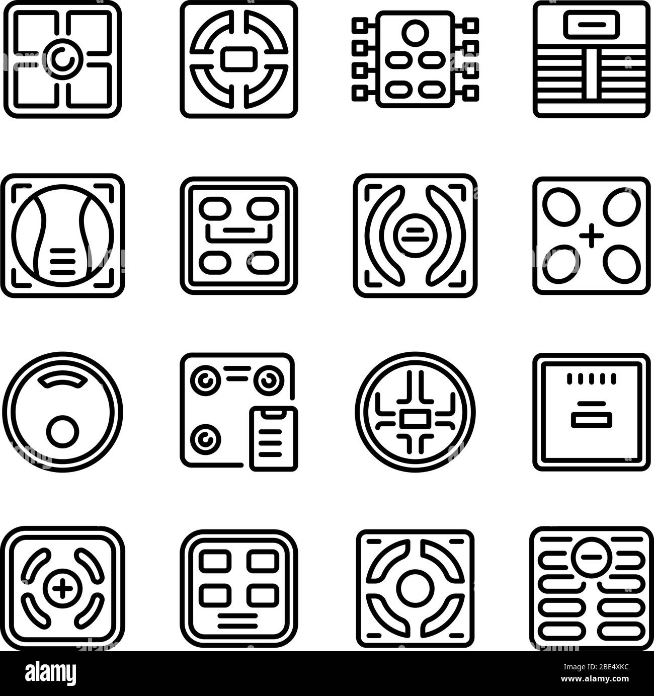 Smart scales icons set, outline style Stock Vector Image & Art - Alamy