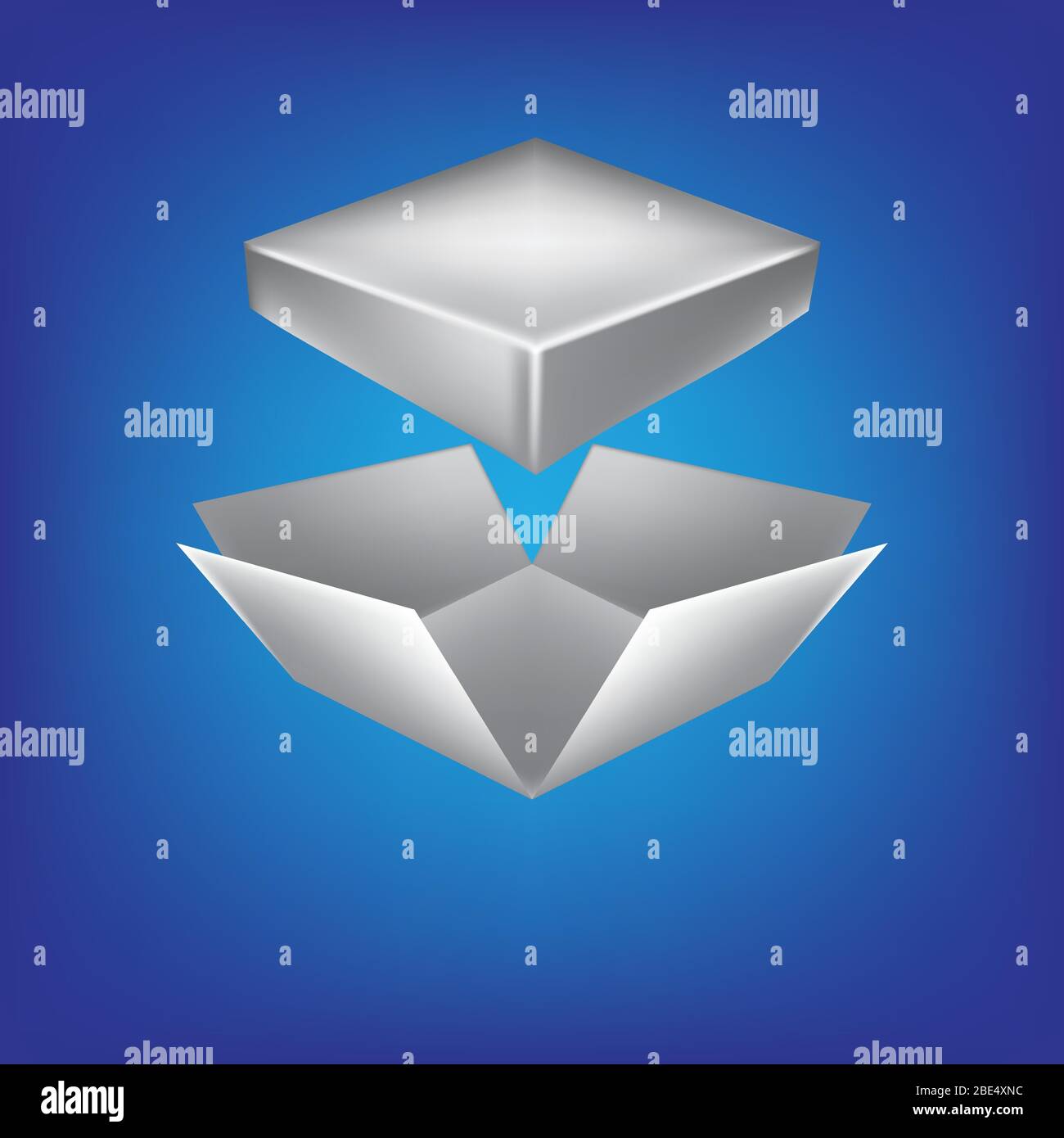 Realistic Open Box. Gift Box. Vector Illustration Stock Vector Image ...
