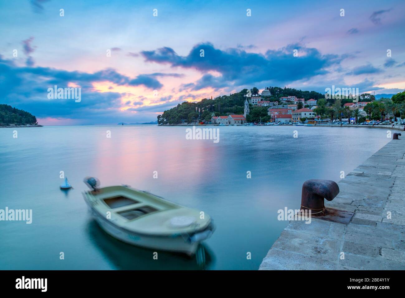 The coastal view of cavtat on the adriatic sea hi-res stock photography ...