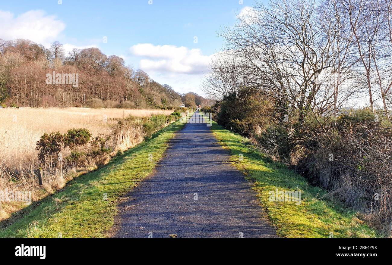 Fife Coastal Path from Kincardine to Rosyth - Scotland - UK Stock Photo ...
