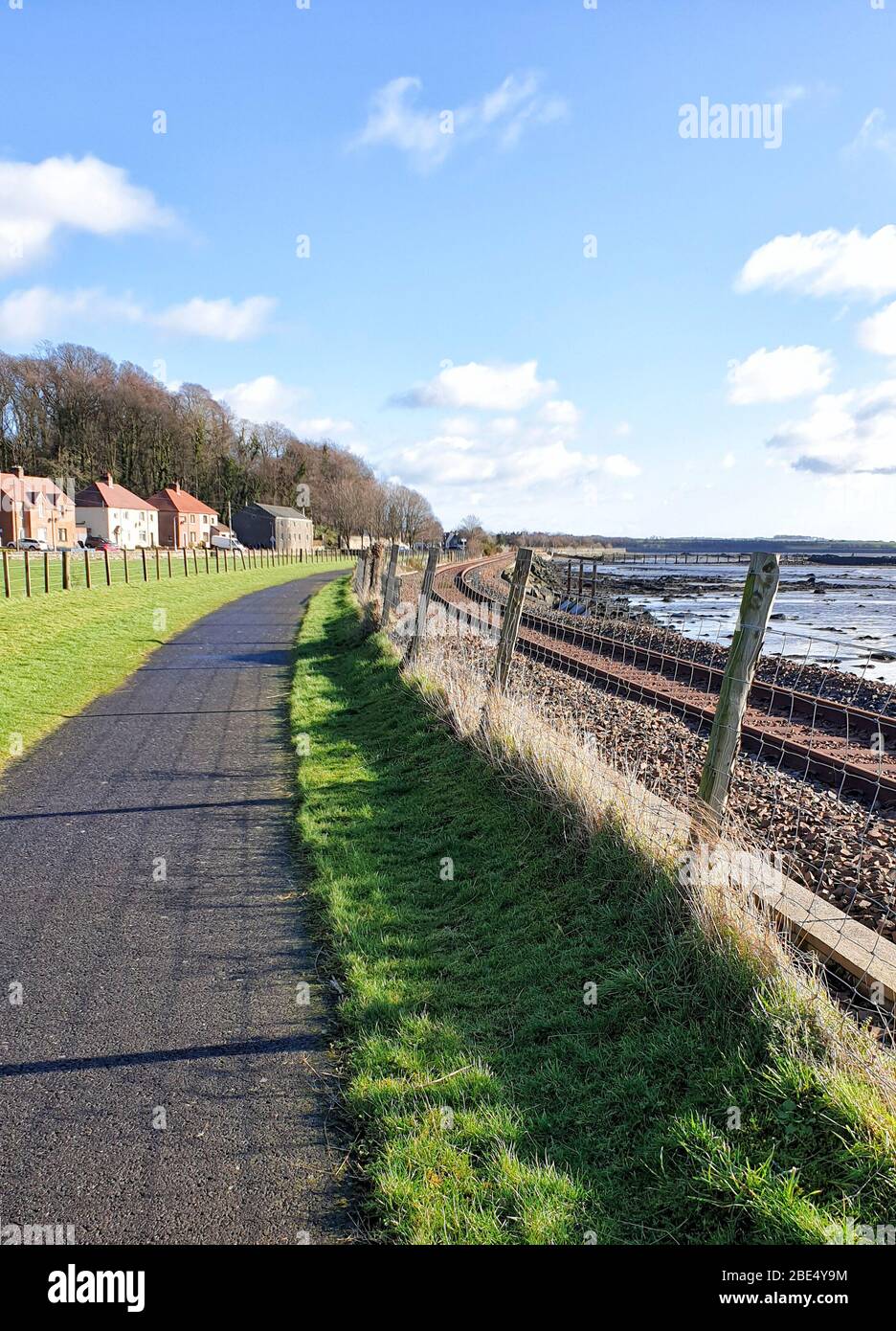 Fife Coastal Path from Kincardine to Rosyth - Scotland - UK Stock Photo ...