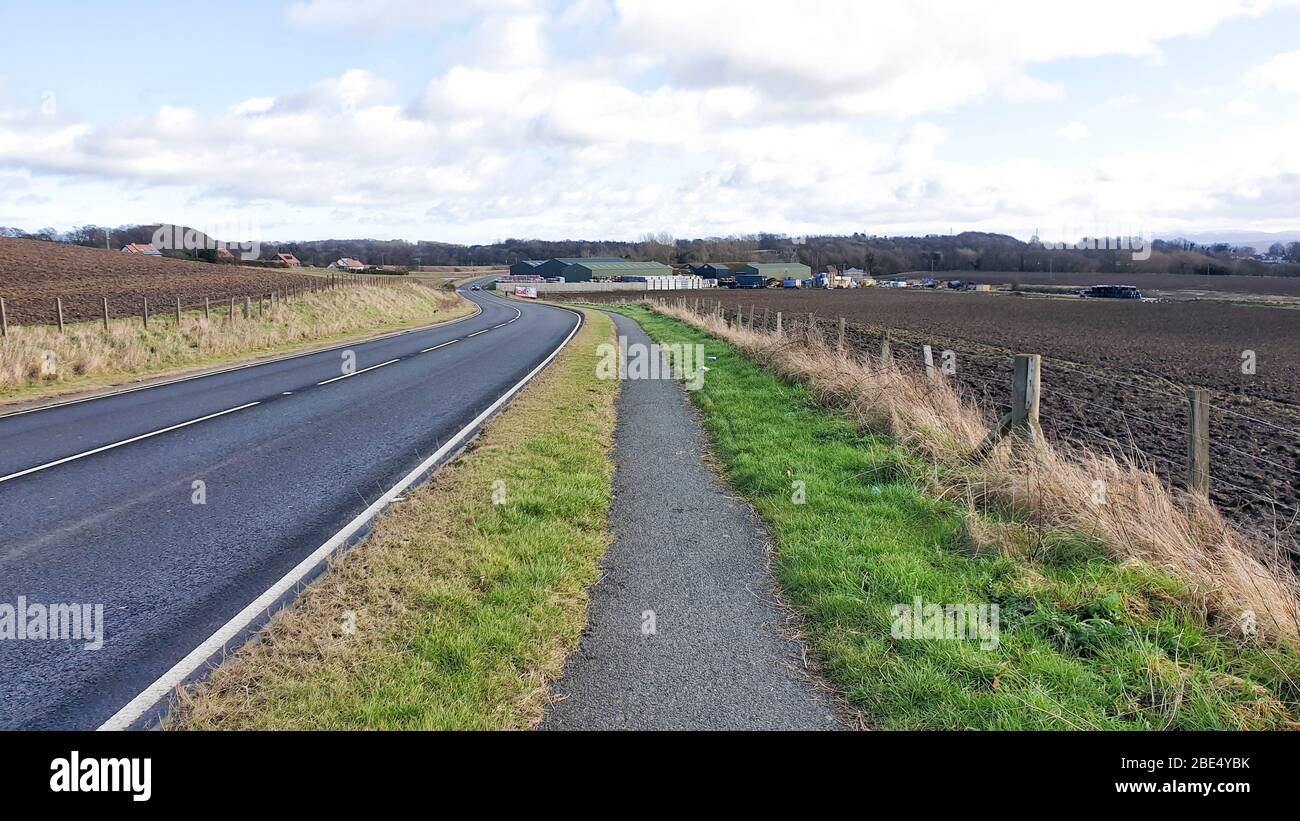Fife Coastal Path from Kincardine to Rosyth - Scotland - UK Stock Photo ...