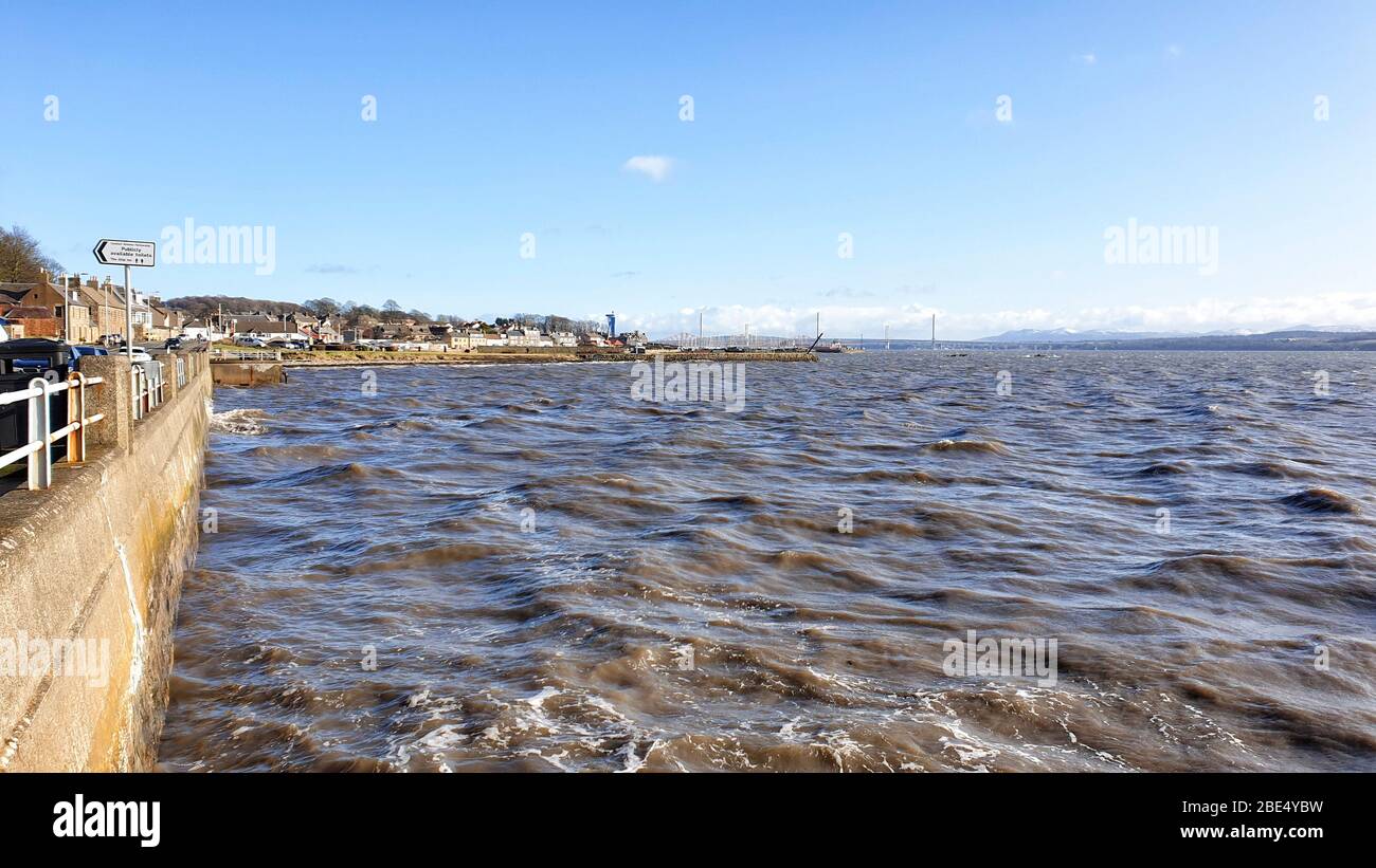 Fife Coastal Path from Kincardine to Rosyth - Scotland - UK Stock Photo ...