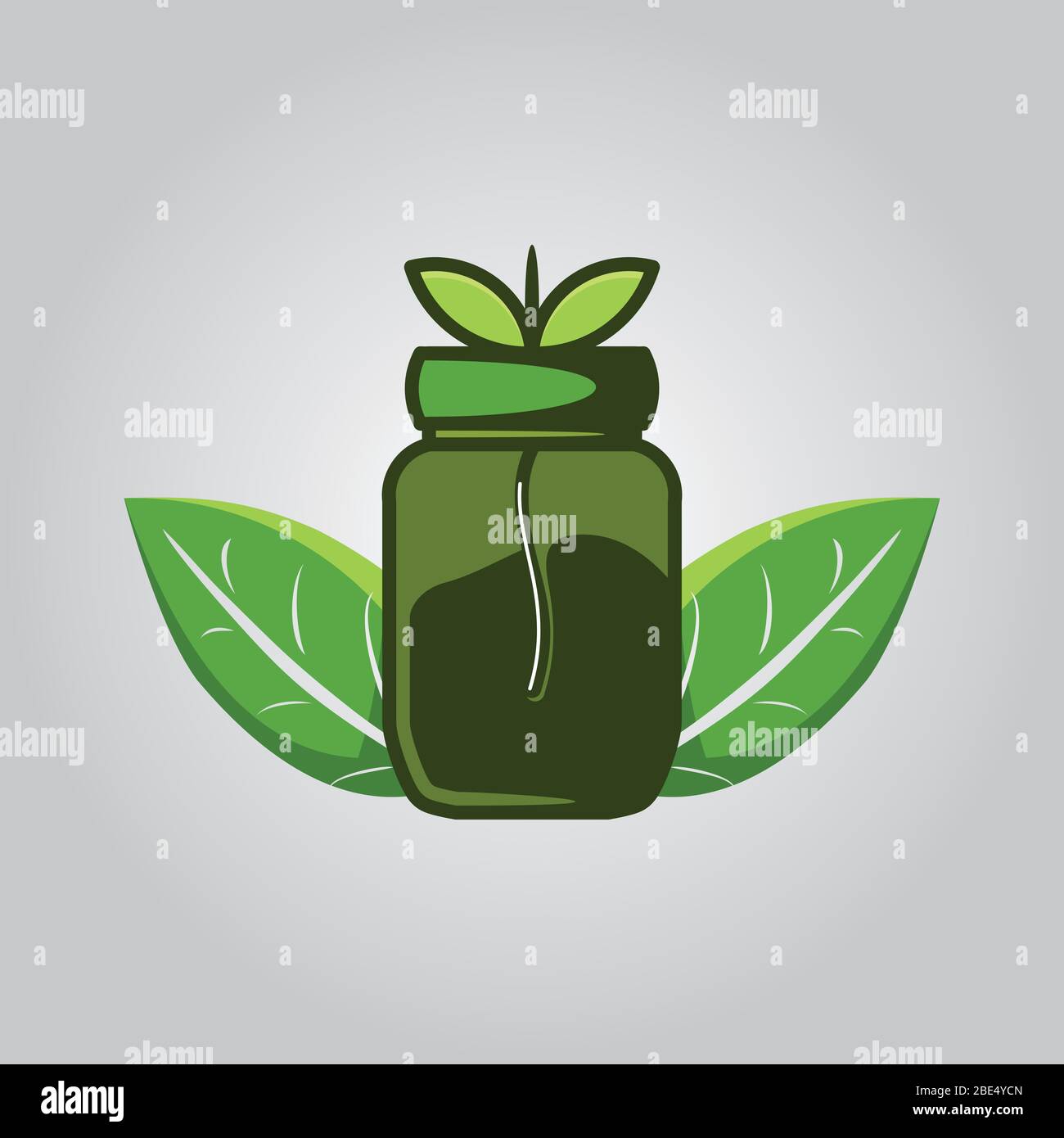 Pan, Jar or bowl and leaf healthy logo vector illustration Stock Vector ...