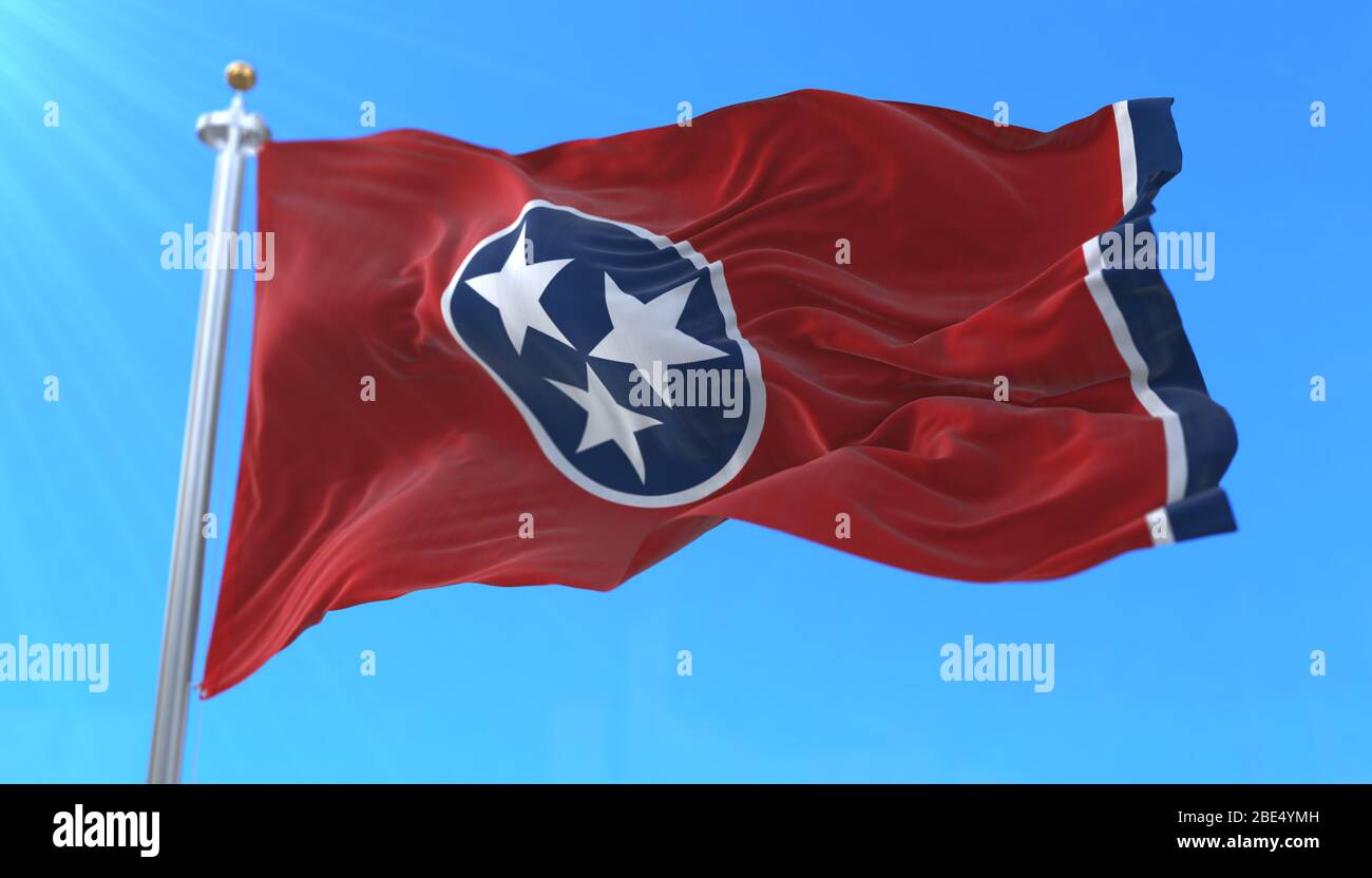 Flag of Tennessee state, region of the United States Stock Photo - Alamy