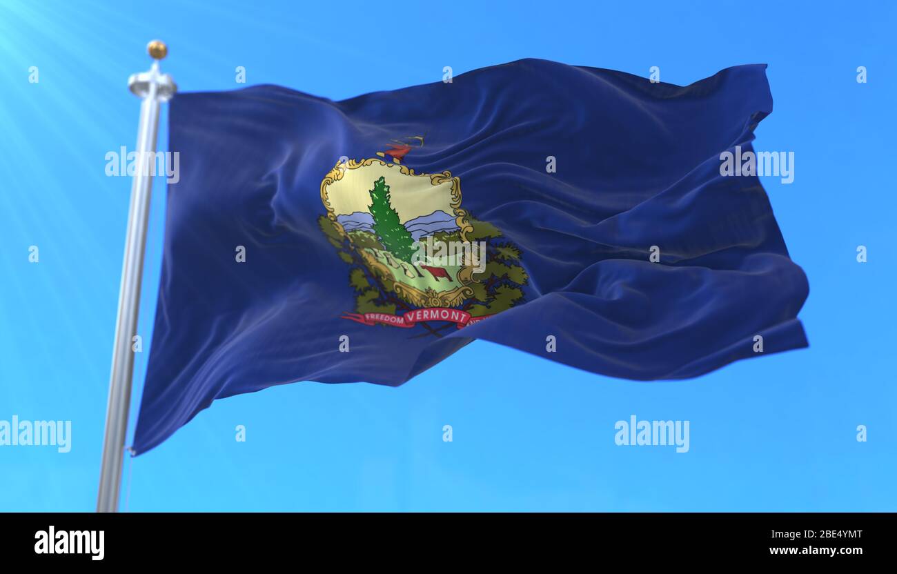 Flag of Vermont state, region of the United States Stock Photo - Alamy