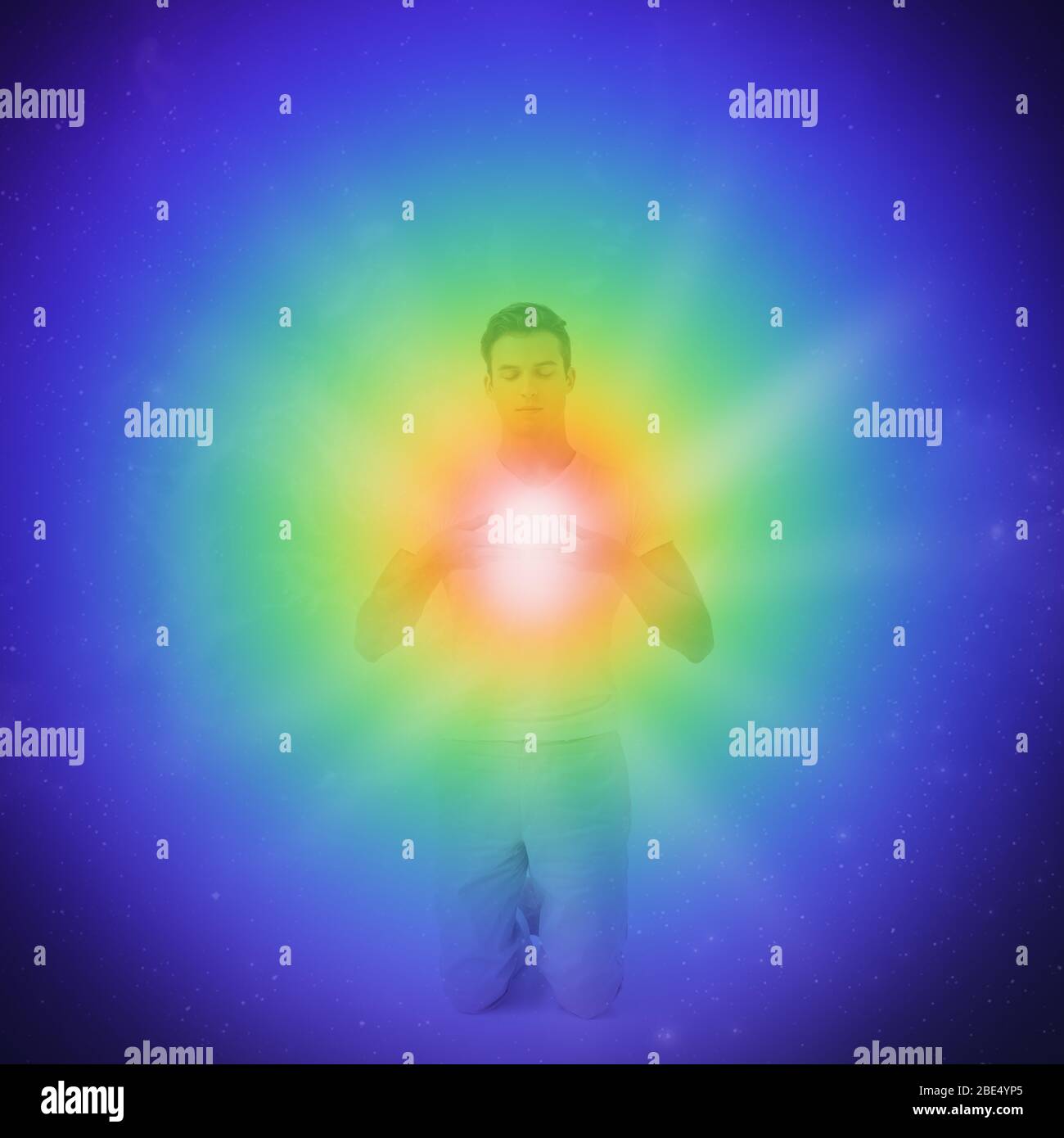 Rainbow colored people aura hi-res stock photography and images - Alamy